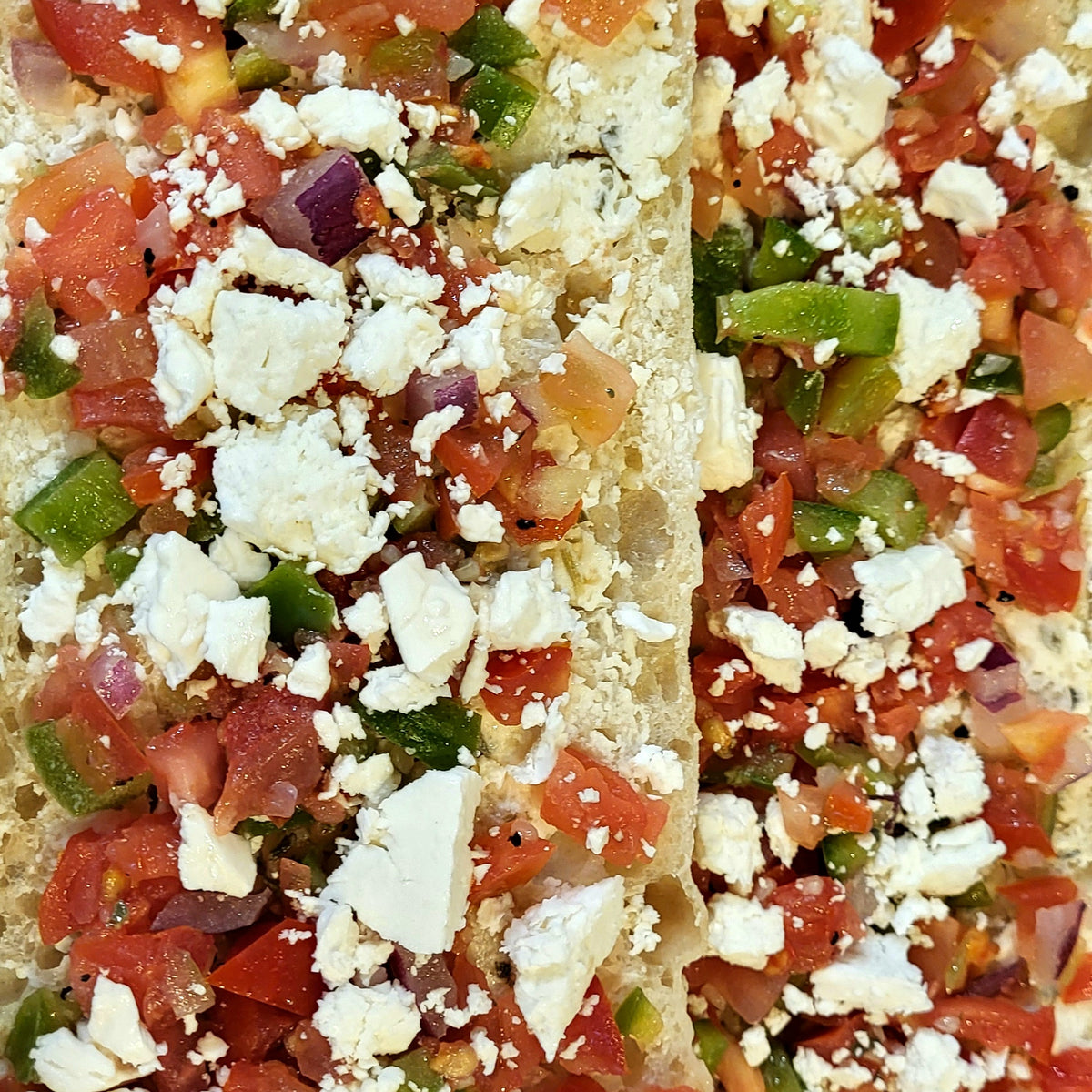 Feta Bruschetta Garlic Bread – Oliver's Butcher & Catering